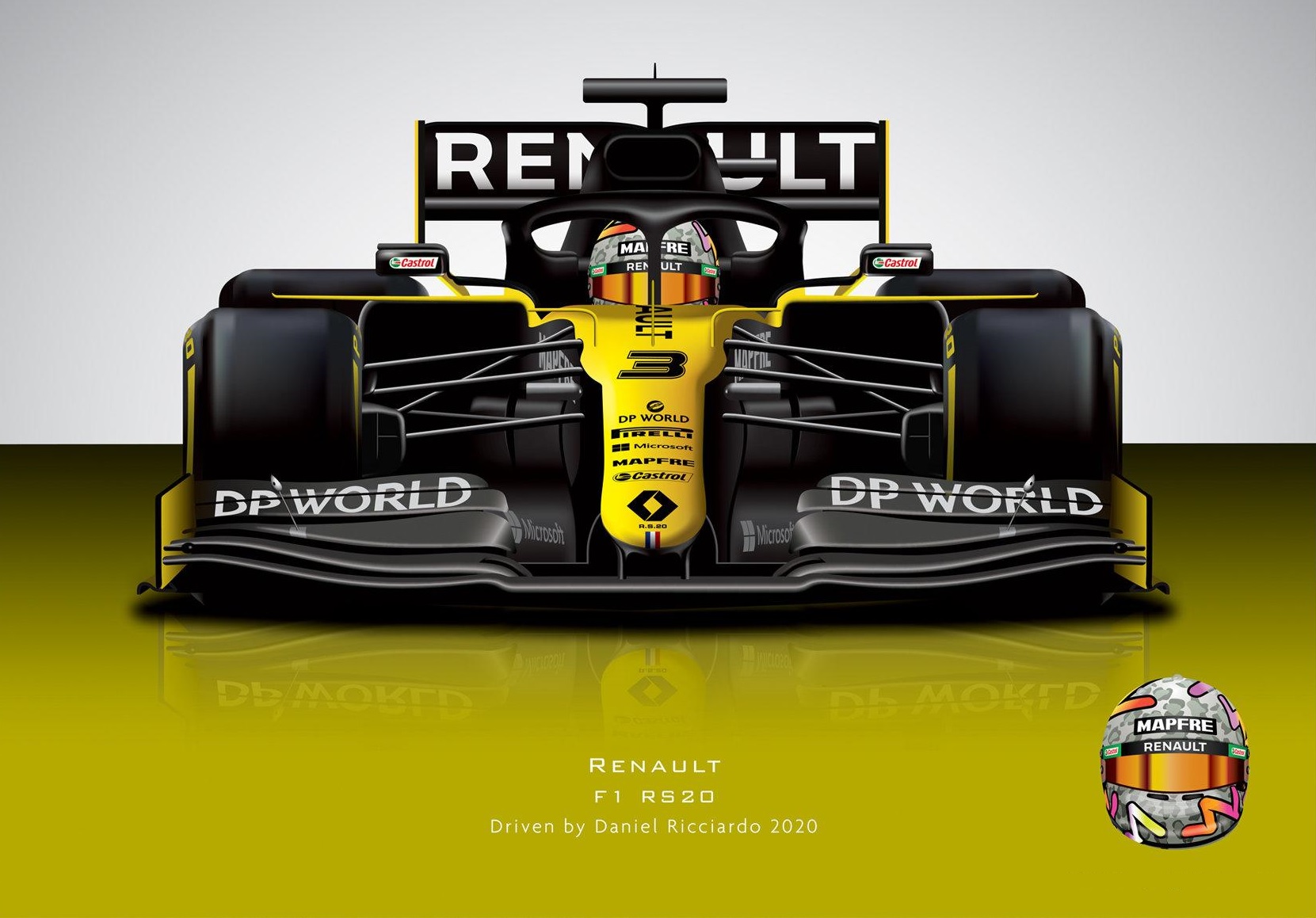 Signed F1 Driver Helmet Prints – 12 Airbrushed A3 Edition