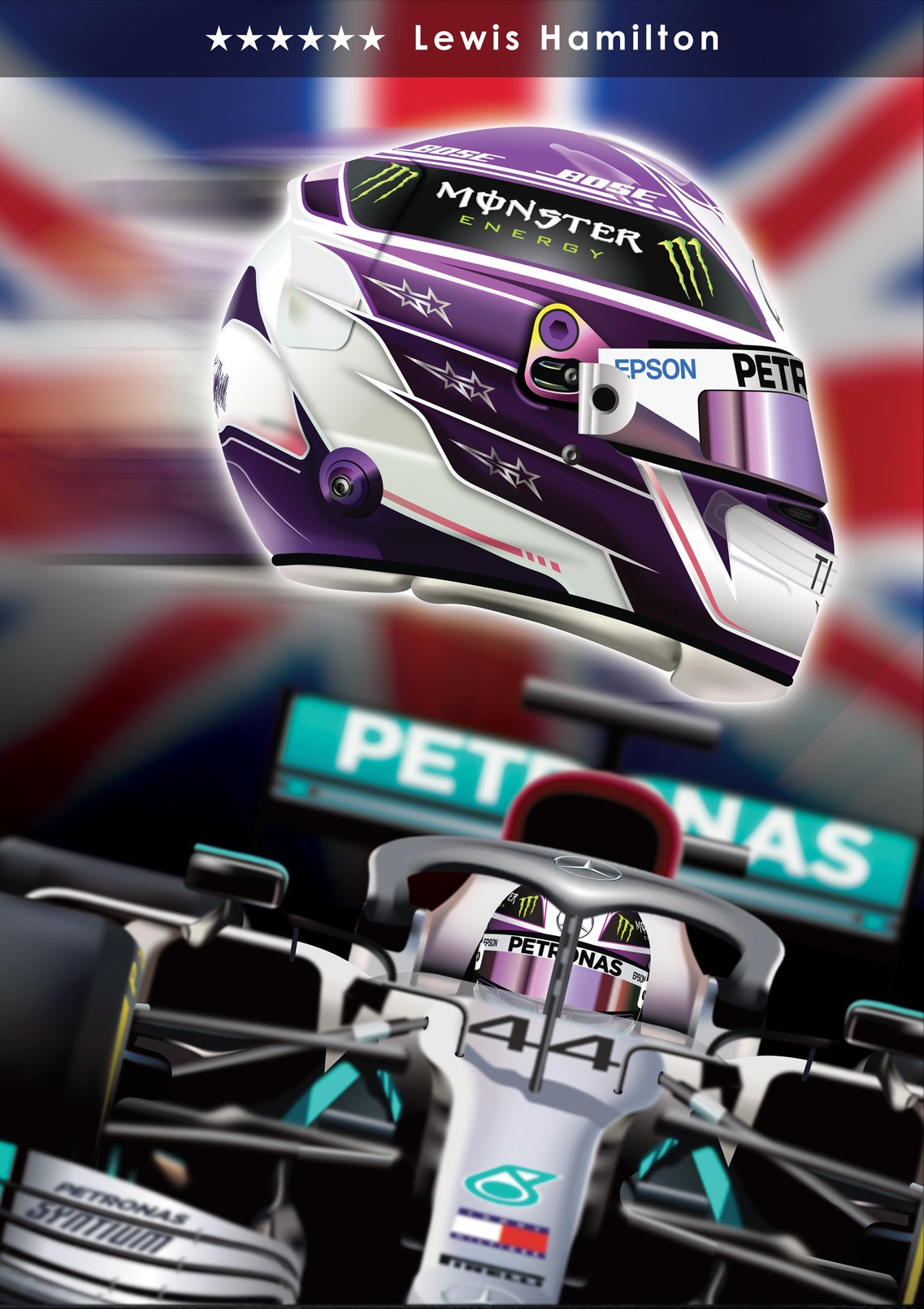 Signed F1 Driver Helmet Prints – 12 Airbrushed A3 Edition