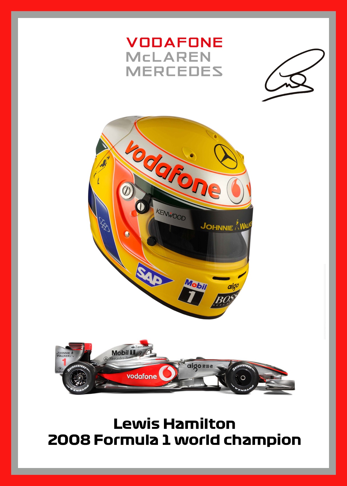 Signed F1 Driver Helmet Prints – 12 Airbrushed A3 Edition