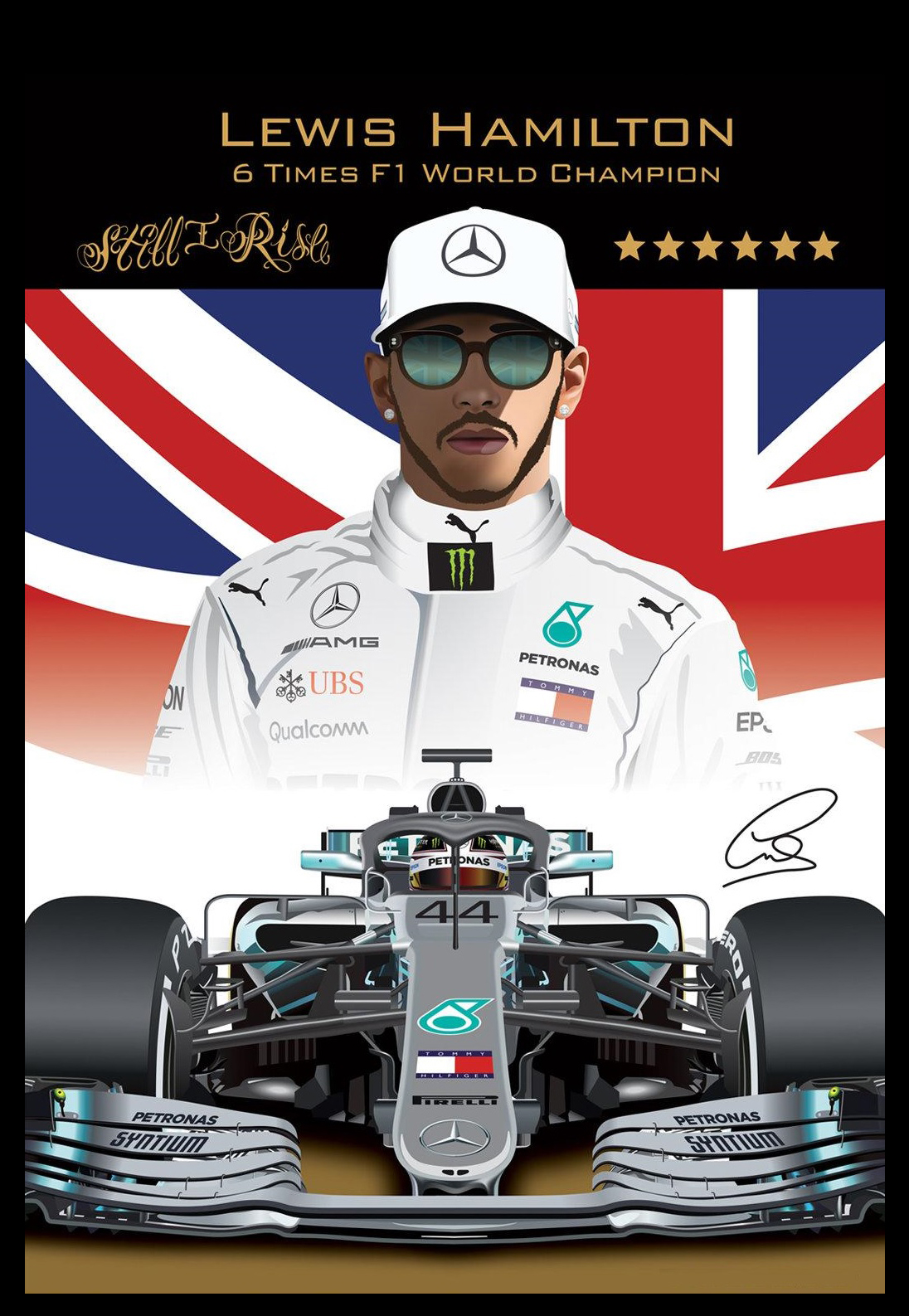 Signed F1 Driver Helmet Prints – 12 Airbrushed A3 Edition